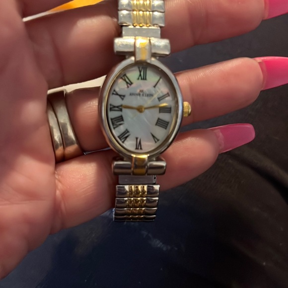 Anne Klein | Accessories | Anne Klein Opal Face Stretch Band Watch ...